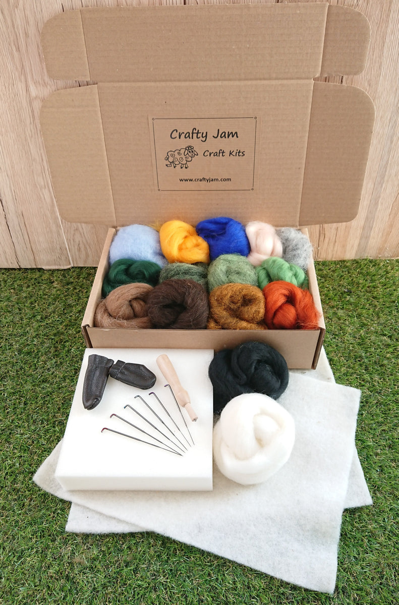 Painting with Wool, Needle Felting 2D Nature Landscape Starter Kit ...